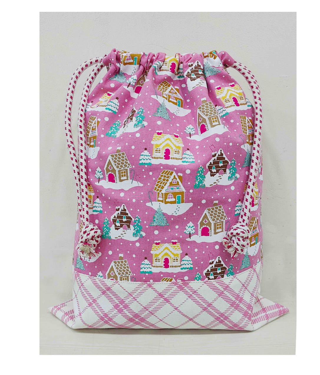 Pink Christmas Medium Santa Sack- Gingerbread – KanDy Coast